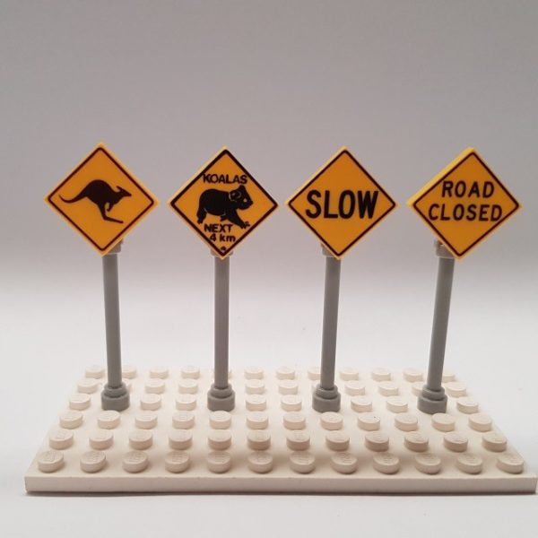 LEGO Custom Printed Country Road Signs - Toy Bricks